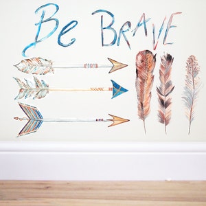 Be Brave, Quote Wall Decal,wall Decal Quotes,wall Art,your Are Braver ...