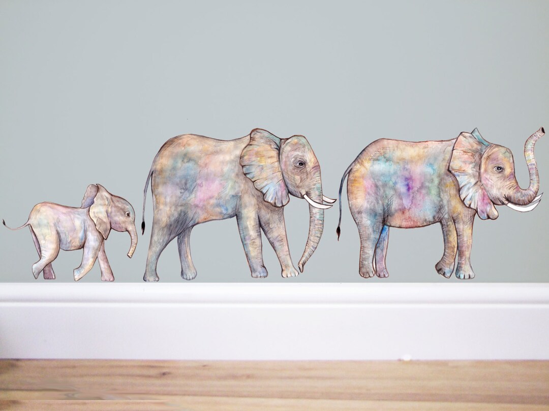 Elephant Family Bundle,elephant Sticker,elephant Family,nursery Decor ...