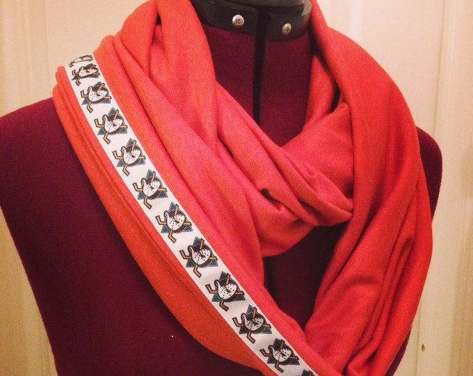 Mighty Ducks/anaheim Ducks Throwback Infinity Scarf - Etsy