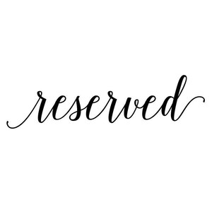 DIY Reserved Vinyl Decal for Weddings Parties Signs 2128 - Etsy