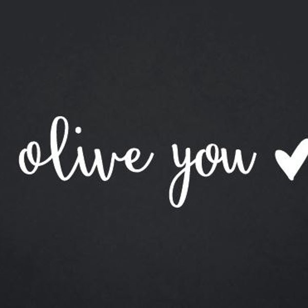Olive You Sign - Etsy