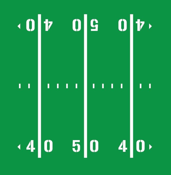 Football Field Yard Lines Room Decal Removable Vinyl 2053 | Etsy