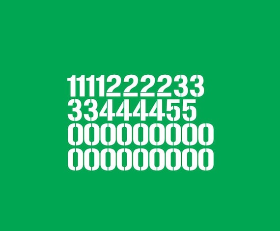 Football Field Number Font