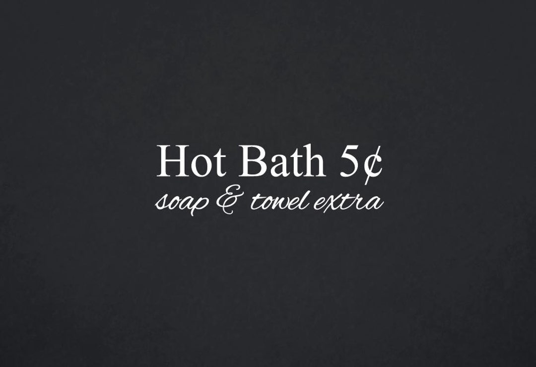 SALE Hot Bath 5 Cents Soap and Towel Extra Quote Wall Decal Removable ...