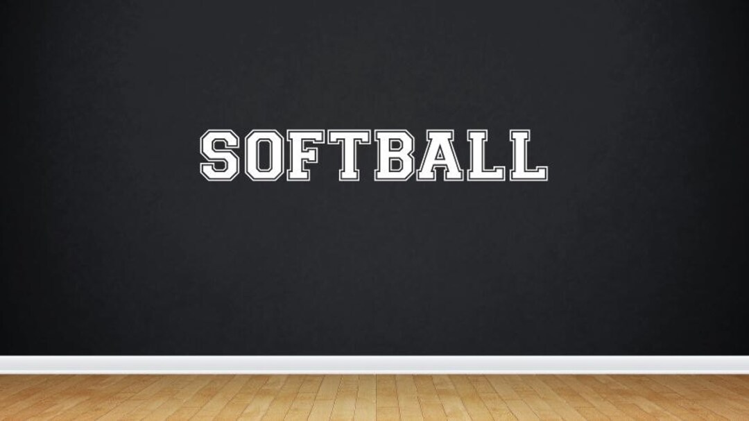 SOFTBALL Removable Vinyl Wall Decal for the Sports Fan in Your Family ...