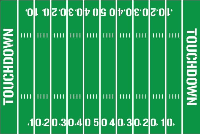 Football Field TOUCHDOWN Decals Removable Vinyl 2088 | Etsy