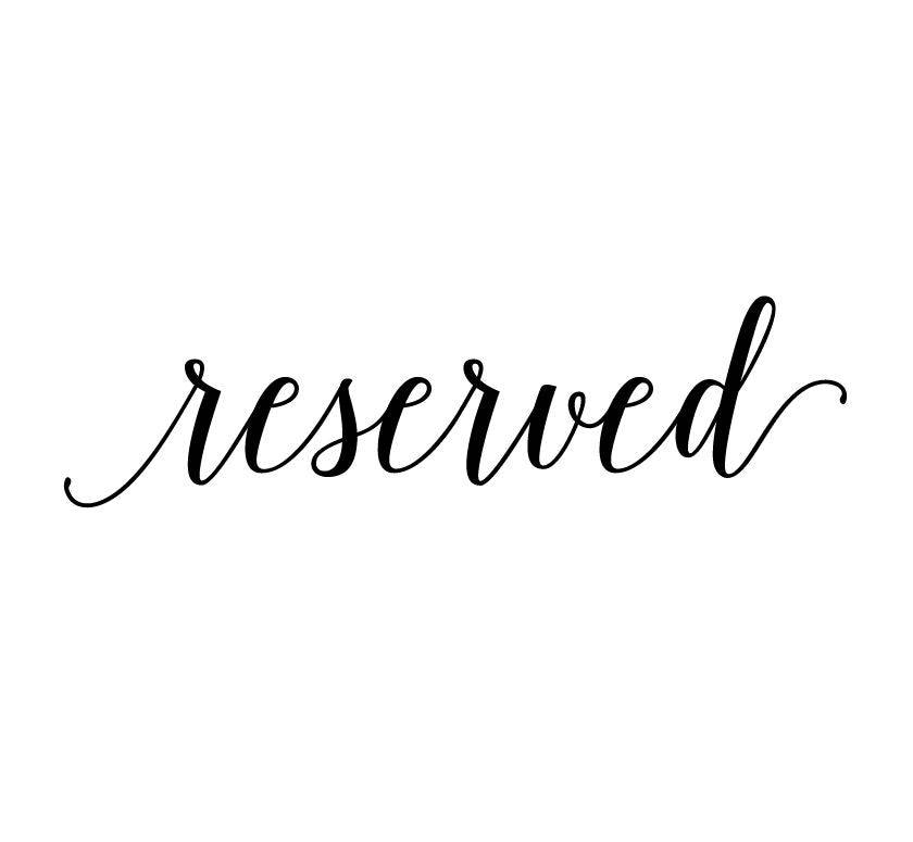 DIY Reserved Vinyl Decal for Weddings Parties Signs 2128 - Etsy