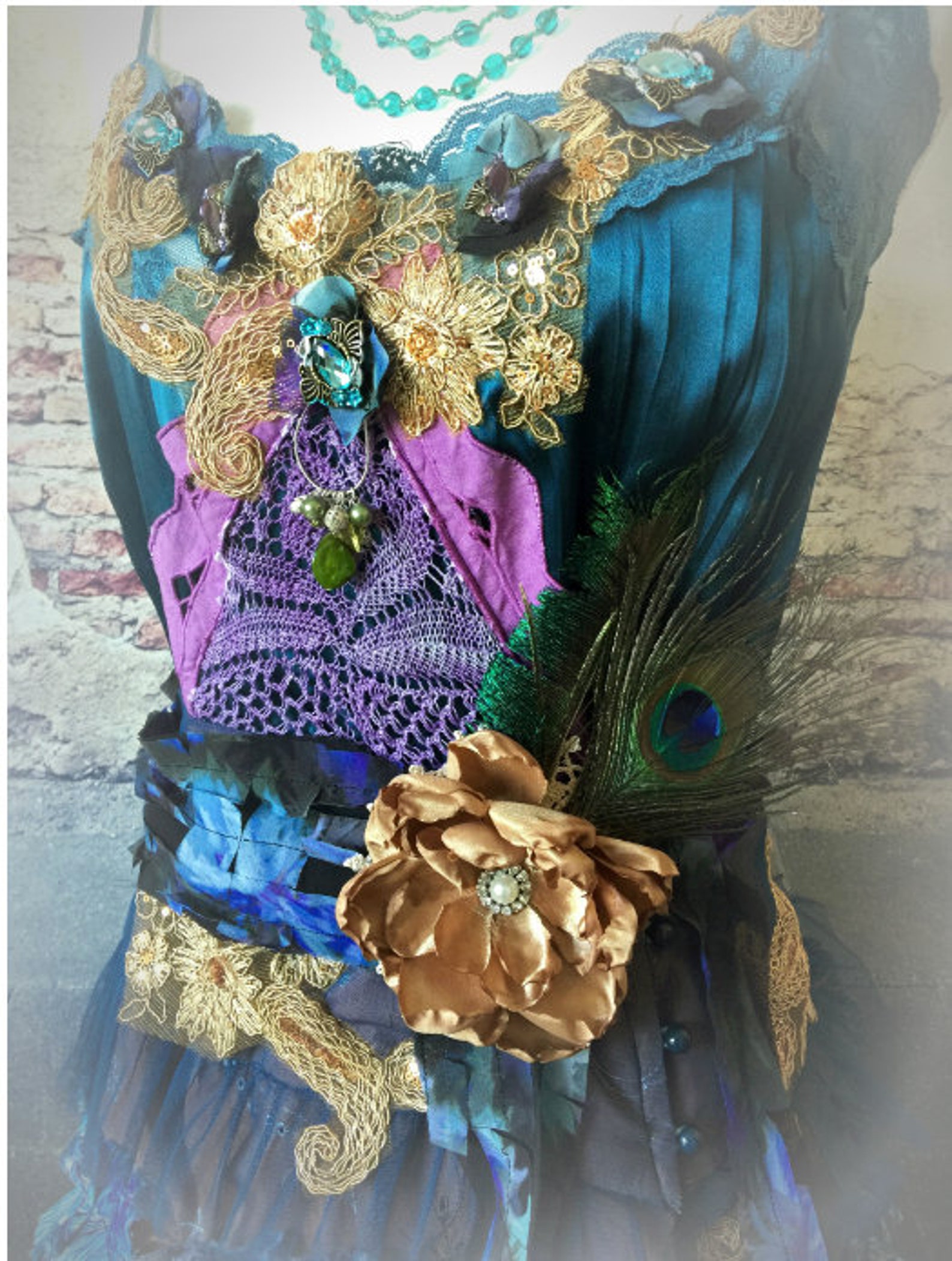 SOLD Boho Fae Shabby Chic Tattered Dress - Etsy