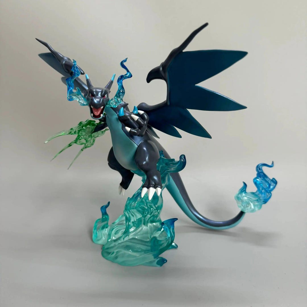Pokemon Pika Charizard Action Figure Black Charizard Anime Figurine PVC ...