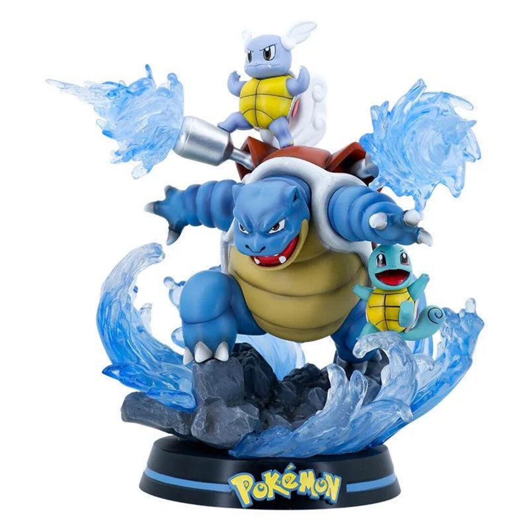 Pokemon Evolution Blastoise Wartortle Squirtle Light up Statue Figure ...