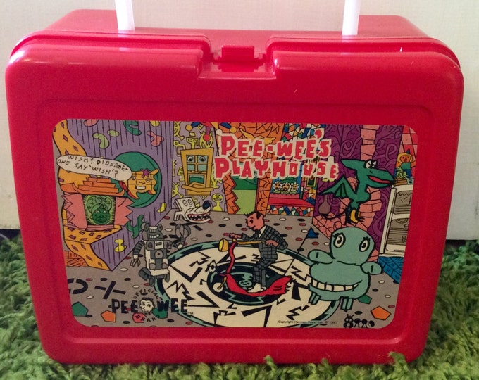 1987 Pee Wee's Playhouse Plastic Lunch Box by Thermos, Pee Wee Herman ...