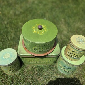 Vintage Ballonoff Tin Canister Set: 1970s Retro Kitchen Storage - Etsy