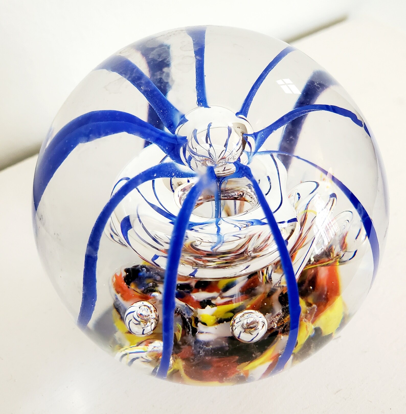 Art Glass Paperweight Retro Art Glass Paperweight Paper | Etsy