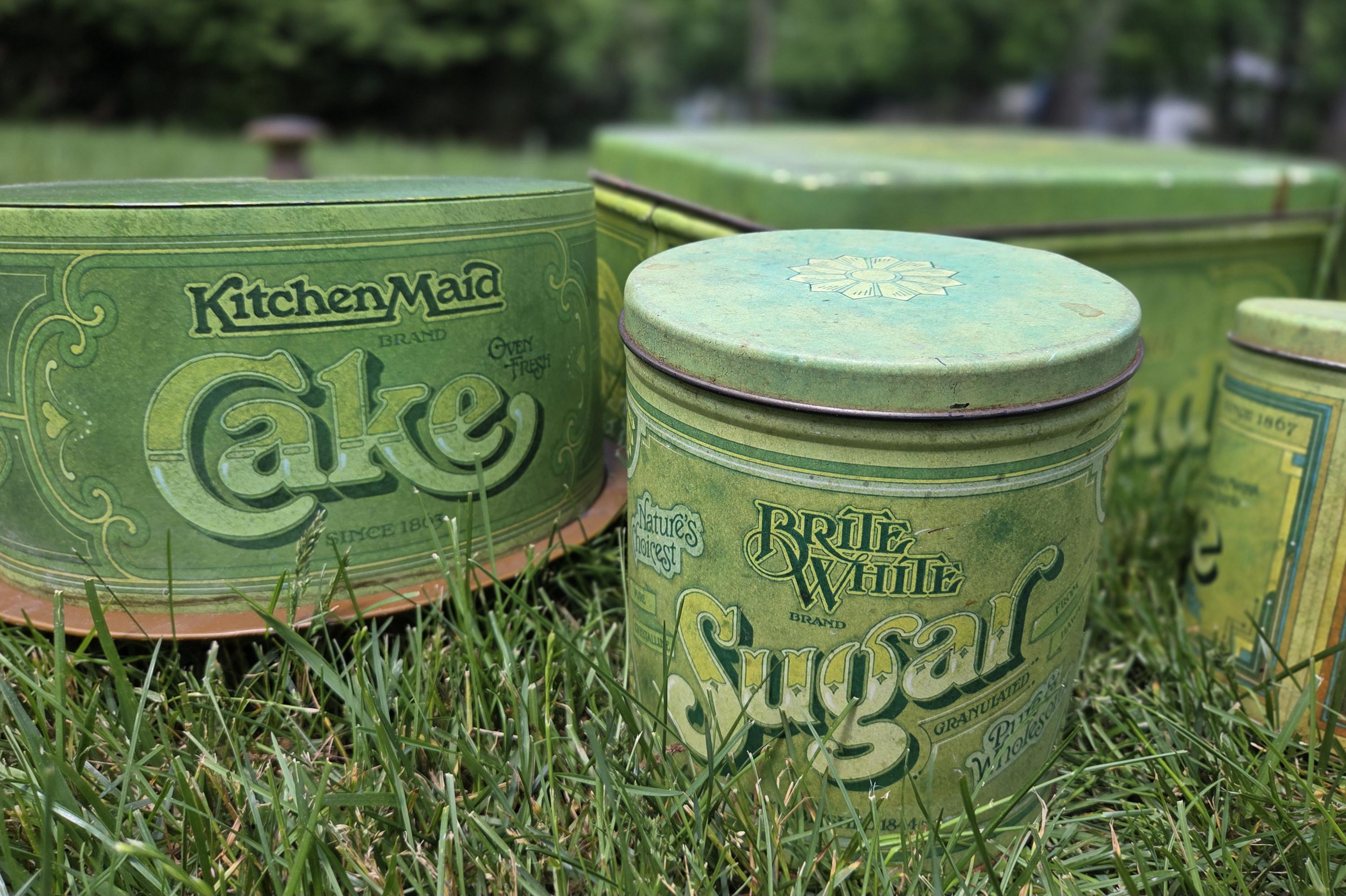 Vintage Ballonoff Tin Canister Set: 1970s Retro Kitchen Storage - Etsy