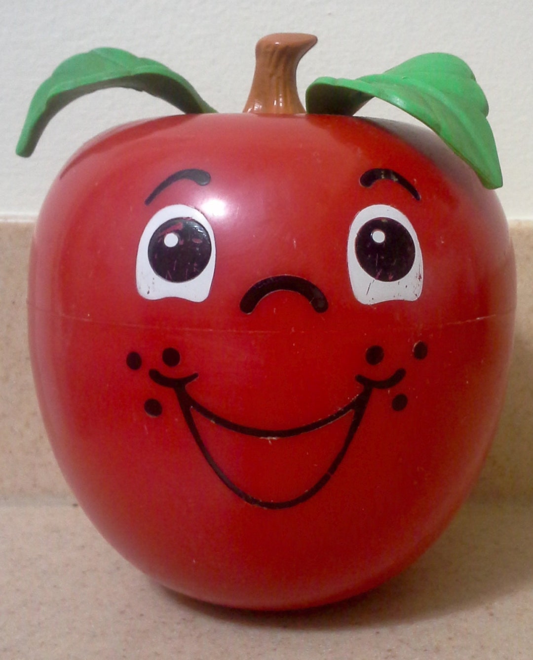 1970's Fisher Price Happy Apple Roly Poly Rattle Toy 435, Vintage ...