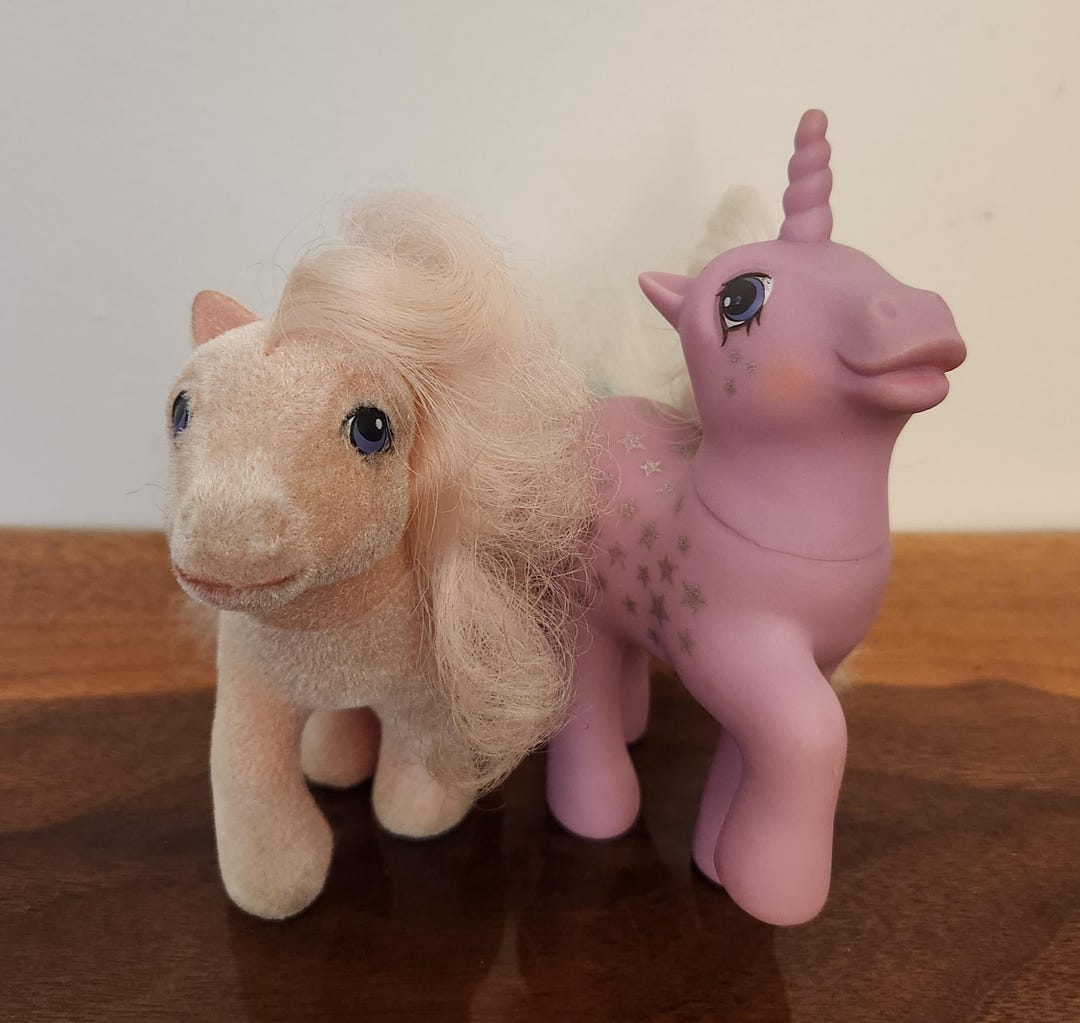 1980s Hasbro G1 My Little Pony so Soft Lickety Split and Twice as Fancy ...