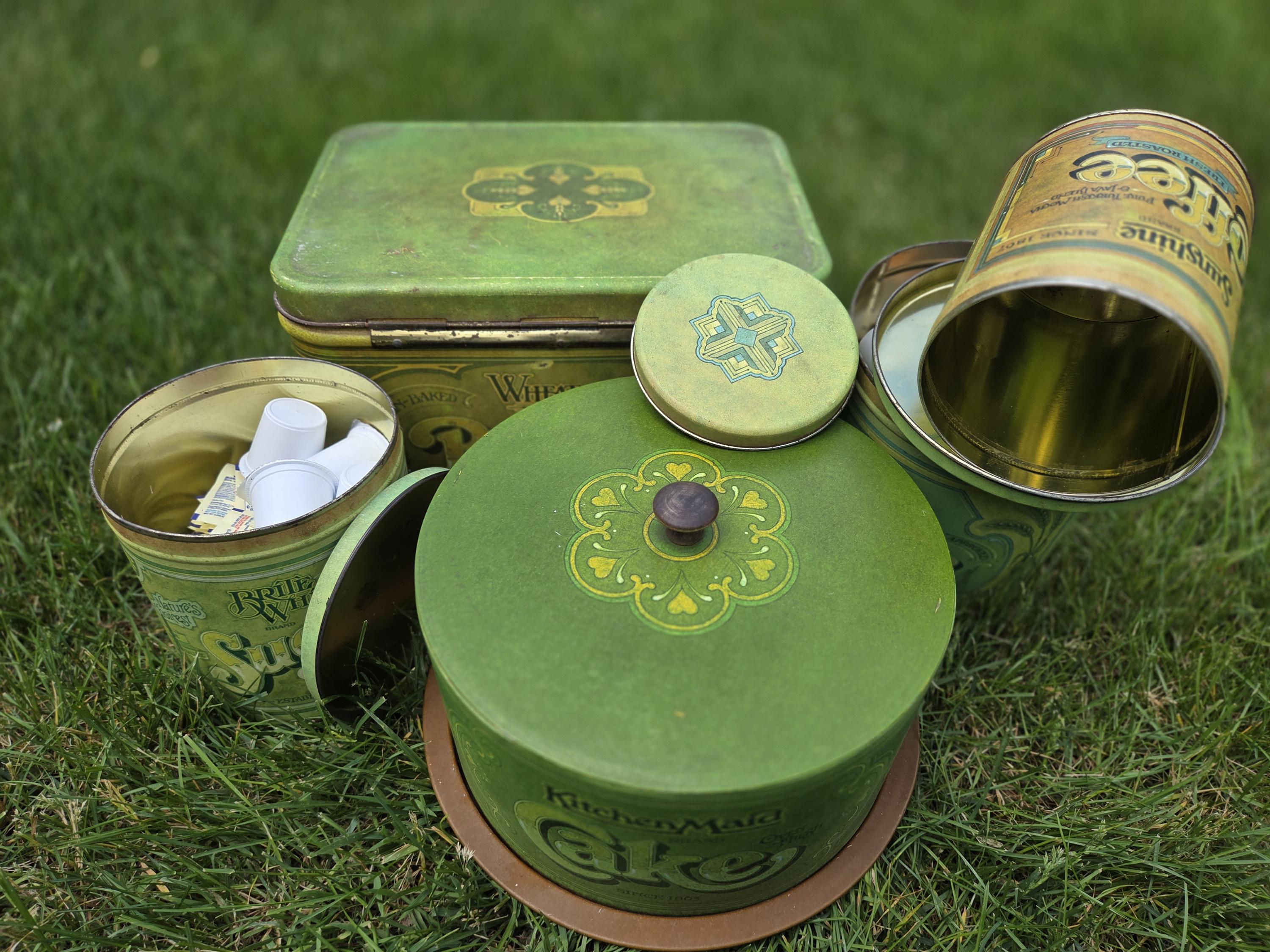 Vintage Ballonoff Tin Canister Set: 1970s Retro Kitchen Storage - Etsy