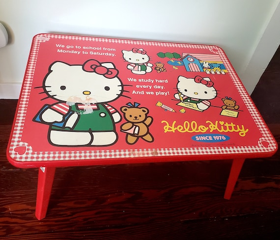1994 Sanrio Hello Kitty Metal Folding Table Vintage Hello | Etsy
