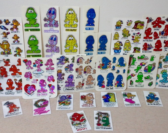 1983 Moodies Sticker Collection, Stickers, Iridescent Stickers ...