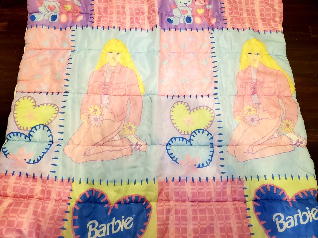 1999 Barbie Sleeping Bag, 1990s Barbie Kids Sleeping Bag, Barbie ...