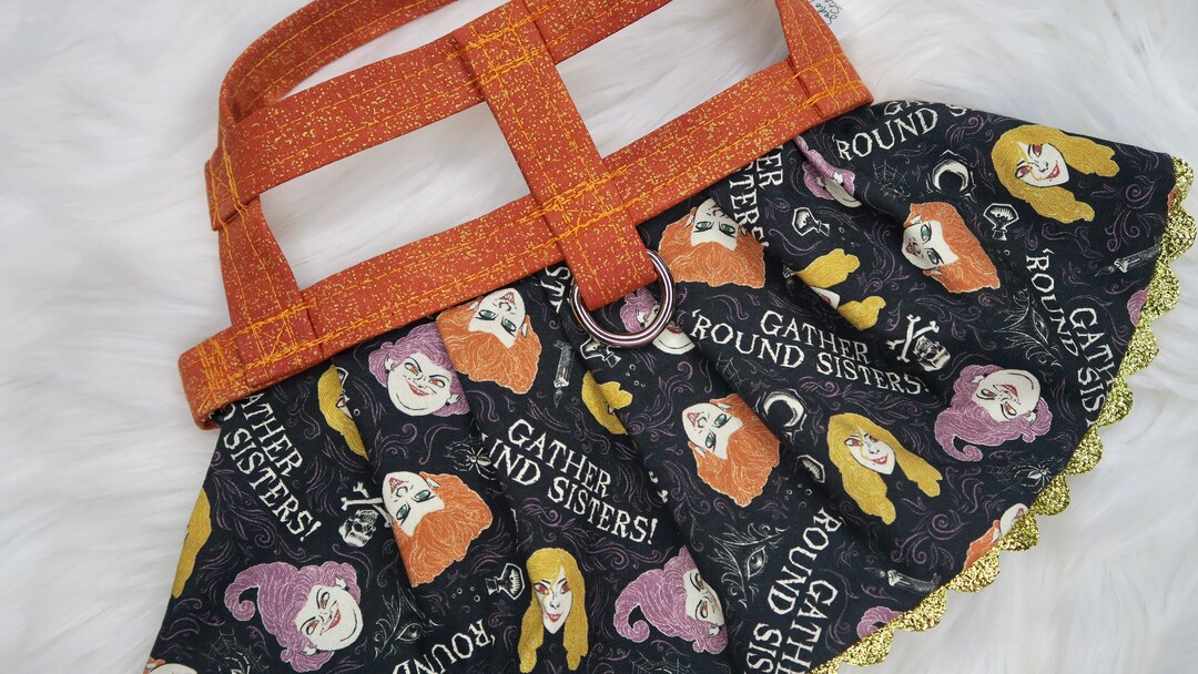 The Sanderson // Halloween Dog Harness Dress, Dog Harness Dress, Dog ...