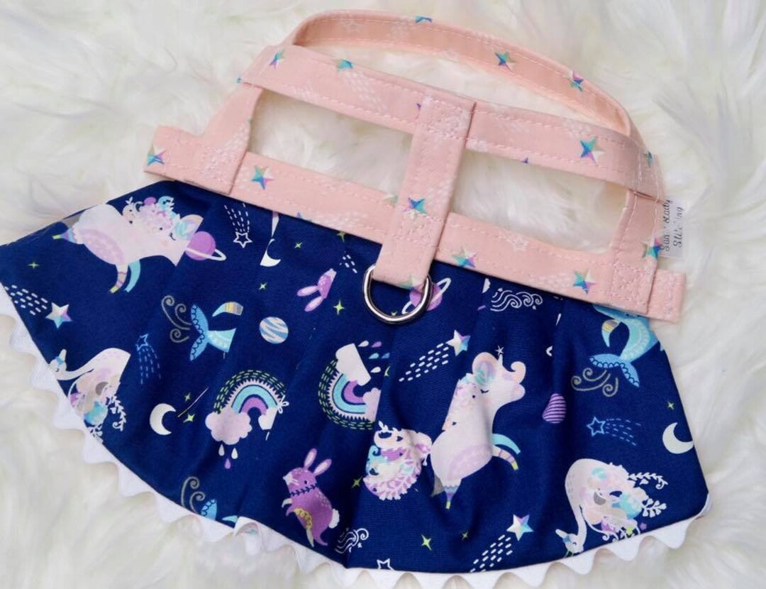 The Faye // Dog Harness Dress, Dog Harness, Dog Dress, Unicorn Dog ...