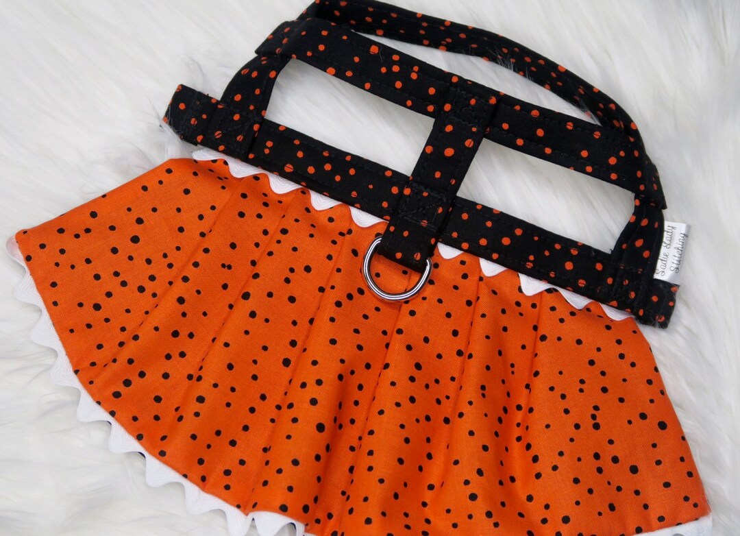 The Raven // Dog Harness Dress, Halloween Dog Dress, Witch Dog Harness ...