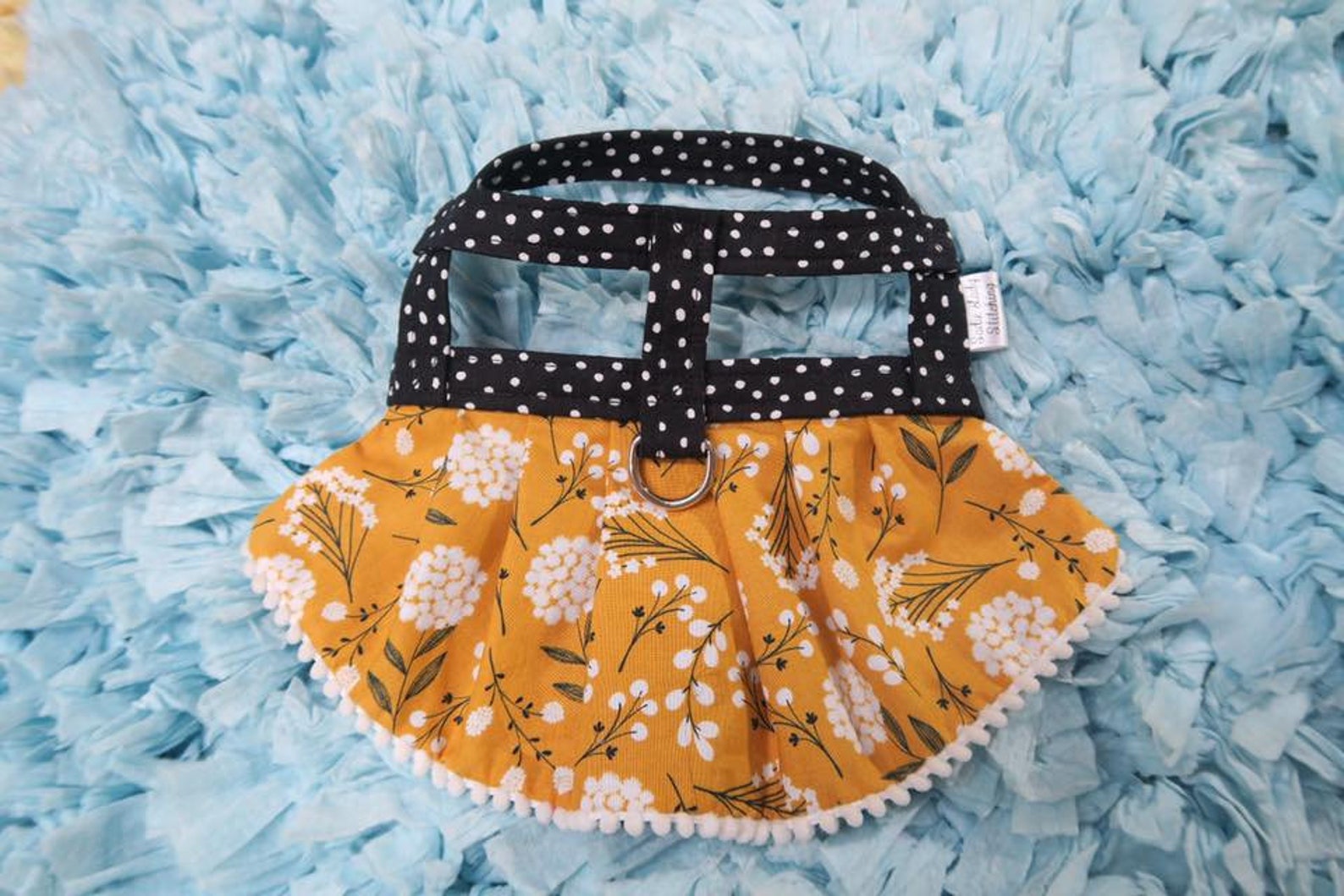 The Sienna // Dog Harness Dress Mustard Dog Harness Dress | Etsy