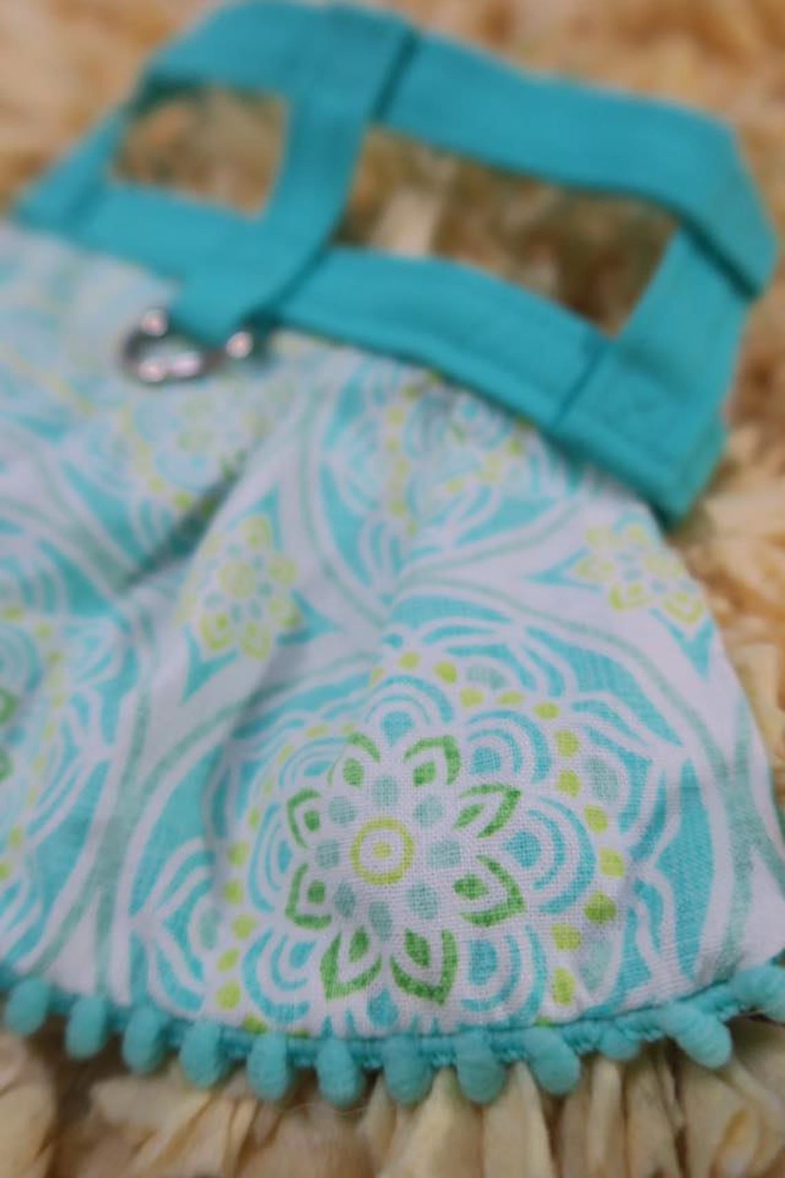 The Jessie // Dog Harness Dress Teal Dog Harness Teal Dog | Etsy