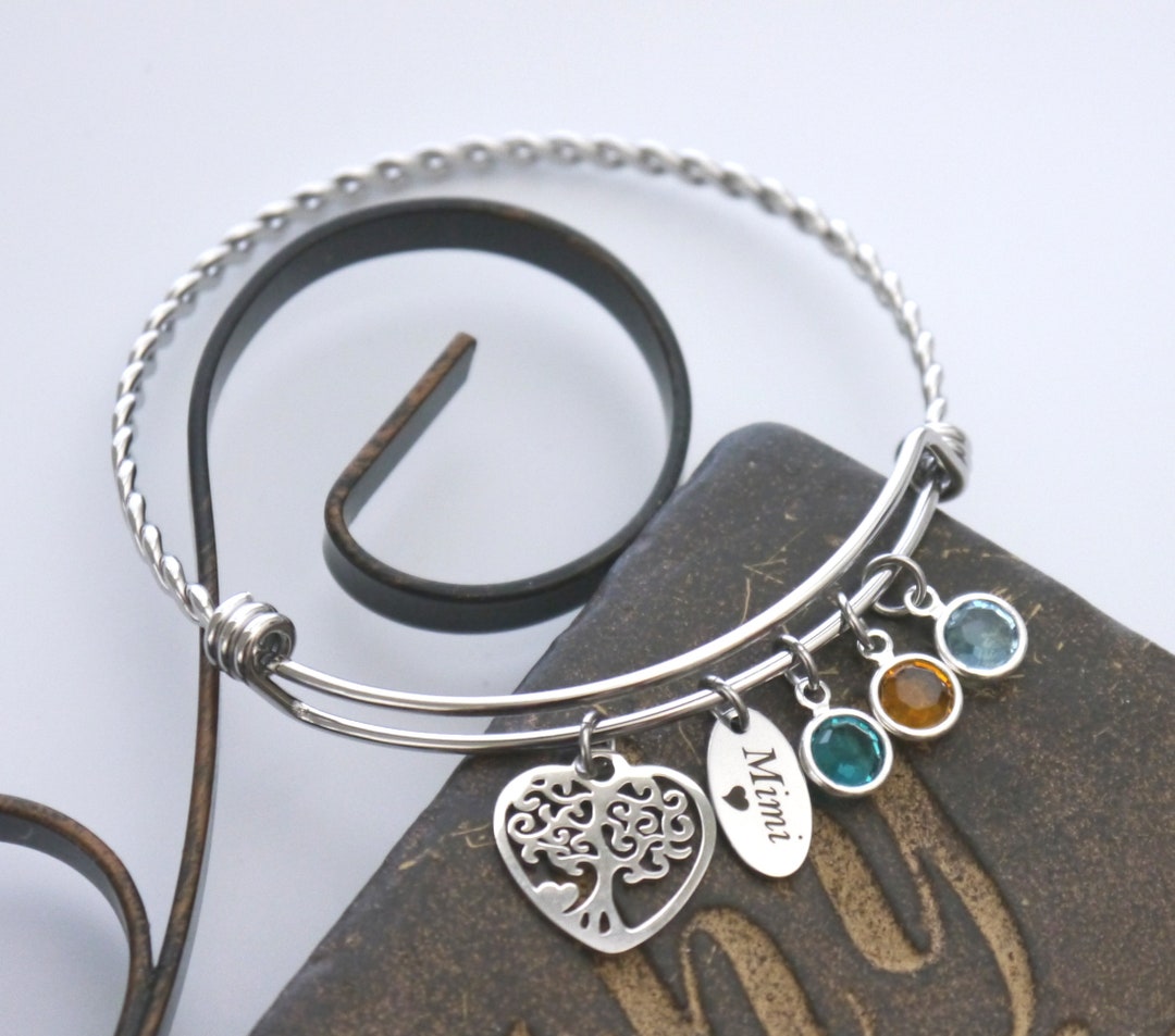 Mimi Bracelet, Mimi Bangle, Gifts for Mimi, Birthstone Bracelet ...