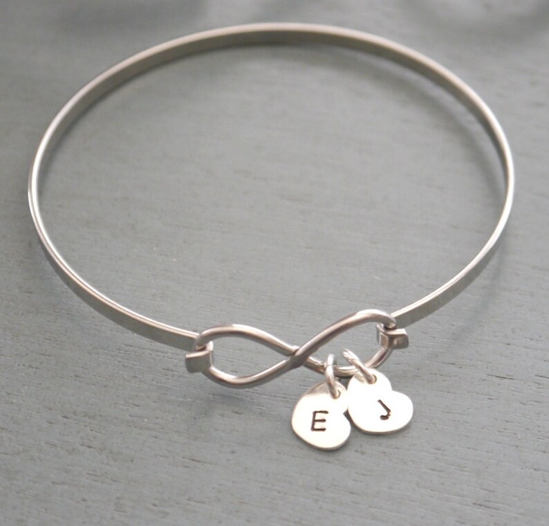 Personalized Infinity Bracelet Infinity Initial Bracelet - Etsy