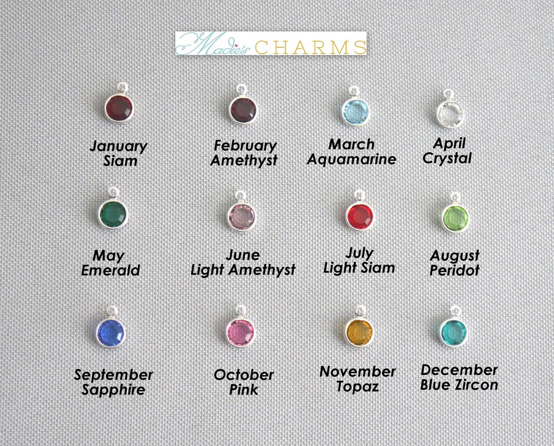 Add-on Round Birthstone - Etsy