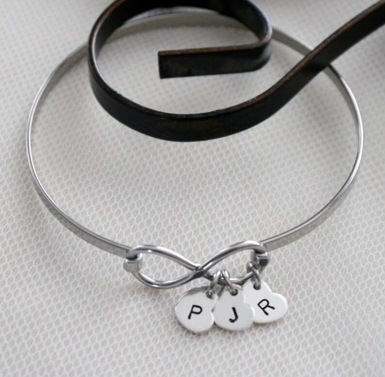 Personalized Infinity Bracelet Infinity Initial Bracelet - Etsy