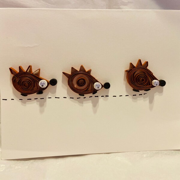 Paper Quilled Hedgehog - Etsy