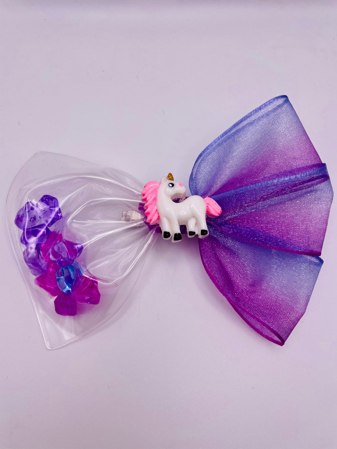 Purple Unicorn Shaker Hair Bow - Etsy
