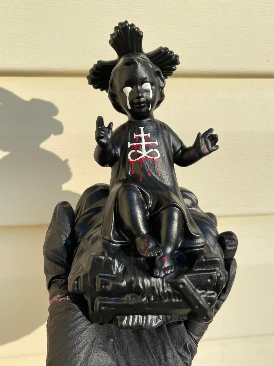 Trippy Satanic Baby Jesus Figurine. - Etsy