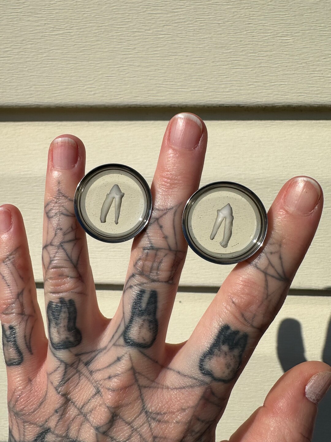 Opossum Teeth Surgical Steel Plugs Size 7/8ths. - Etsy