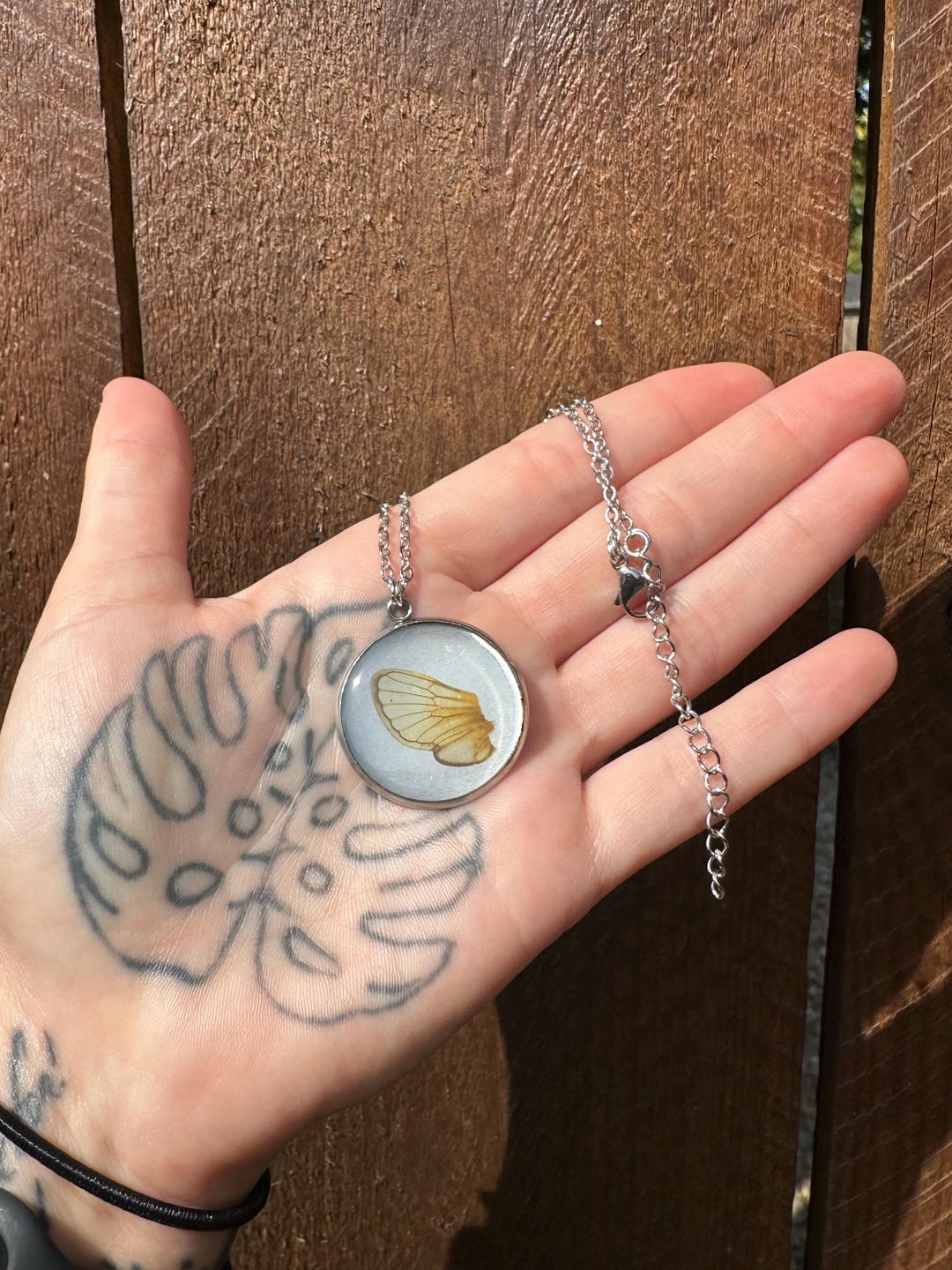Cicada Wing Stainless Steel Adjustable Necklace. - Etsy