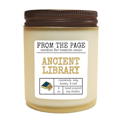 Ancient Library Book Inspired Candle Bookworm Gift 8 Oz - Etsy