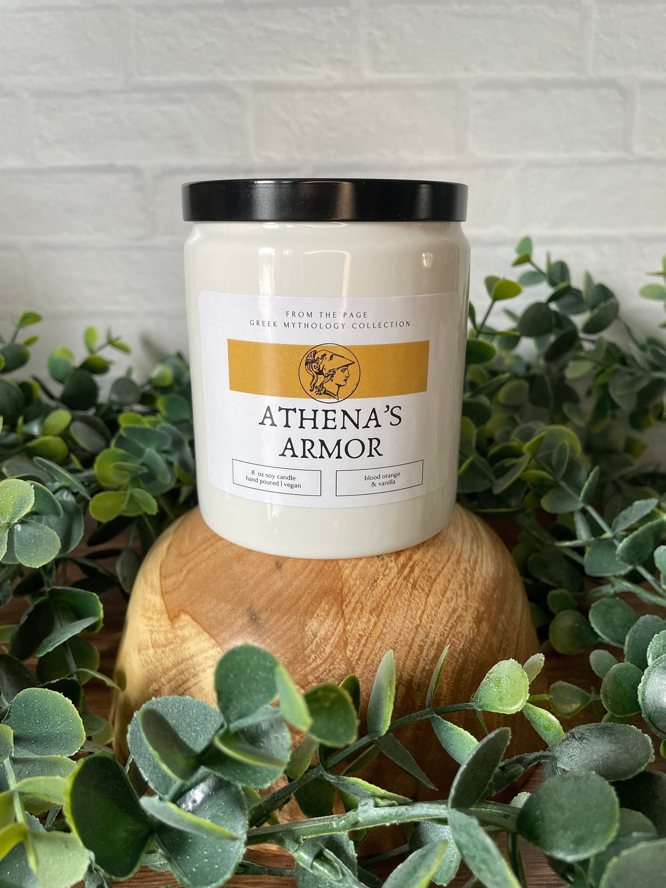 Athena's Armor | Greek Mythology Inspired Candle | Myths | 8 Oz Soy ...