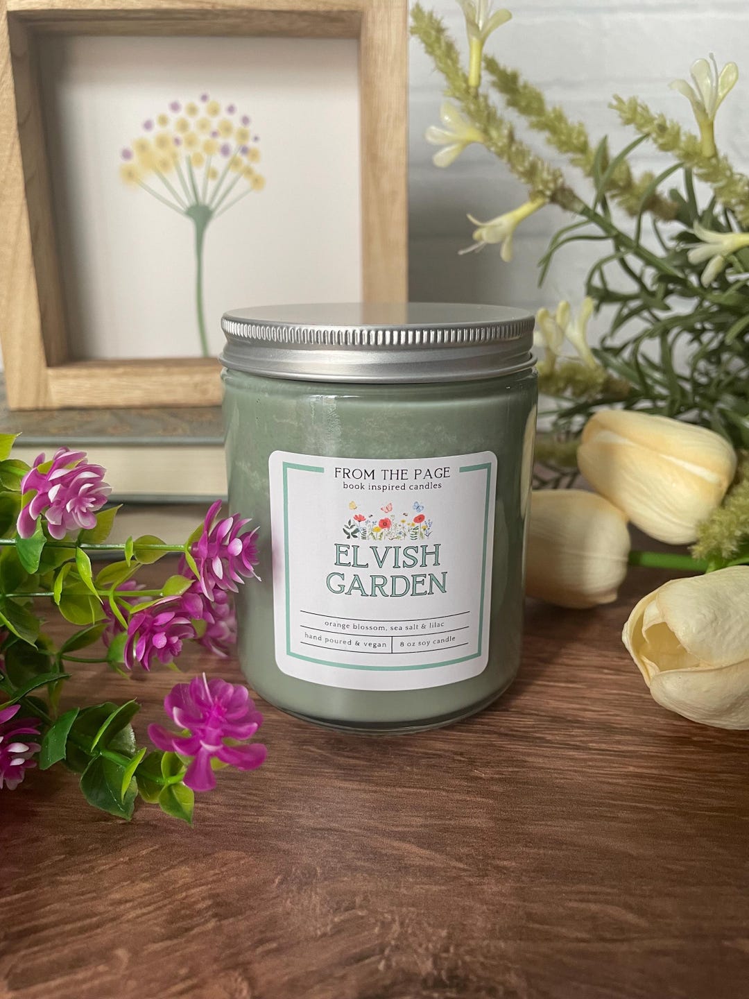 Elvish Garden | Book Inspired Candle | Bookworm Gift | Spring Candles ...