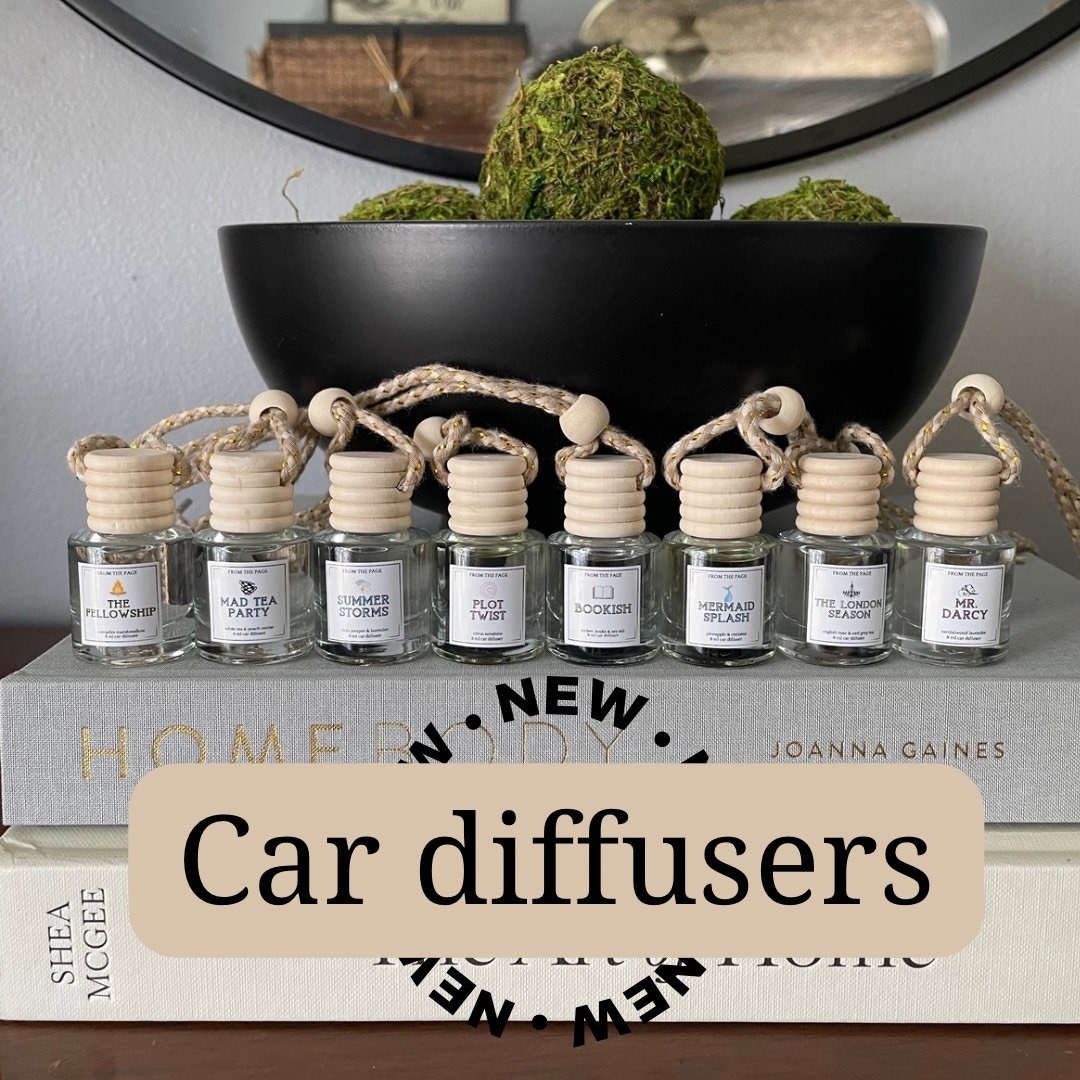 Car Diffusers | Pick One | Book Inspired Scents | Car Air Freshener | Bookish Gifts - Etsy
