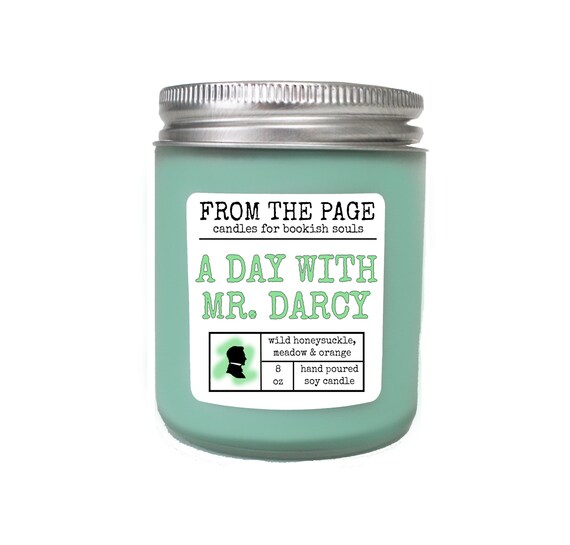 A Day With Mr. Darcy Book Inspired Candle Bookworm Gift - Etsy