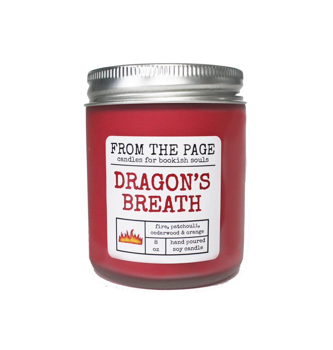 Dragon's Breath Book Inspired Candle Bookworm Gift 8 - Etsy