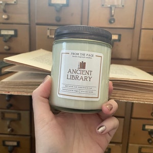 Ancient Library | Book Inspired Candle | Bookworm Gift | Reader Gifts ...