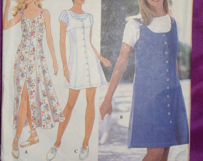 90s Fit N Flare Princess Dress 3 Lgths Front Button Scoop Neck Front N ...