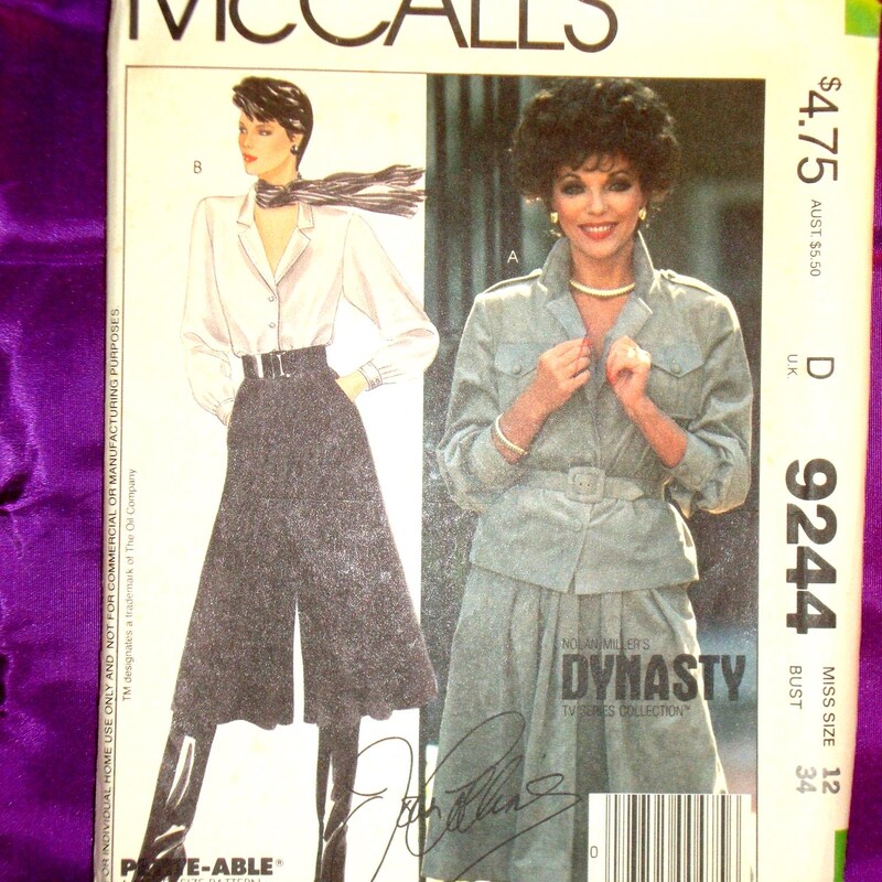 1980s Culottes Pattern - Etsy