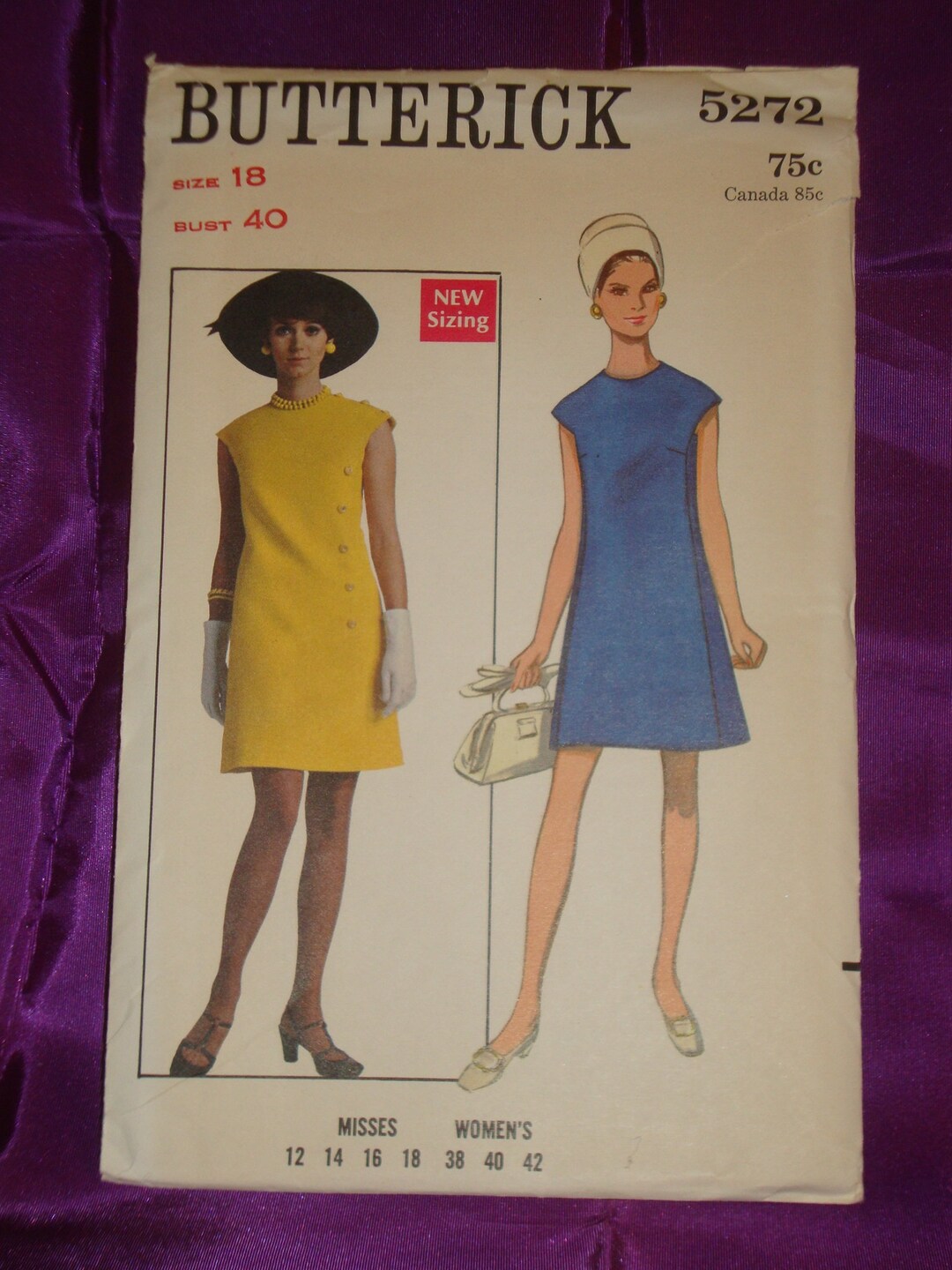 60s Mod A Line Dress Miss Size 18 Jewel Neck Sleeveless W Extend ...