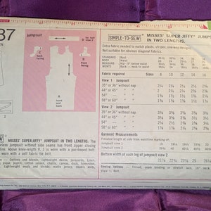 70s EASY Mod Hippie Boho Jumpsuit Front Zip U Neck Sleeveless Ankle or ...