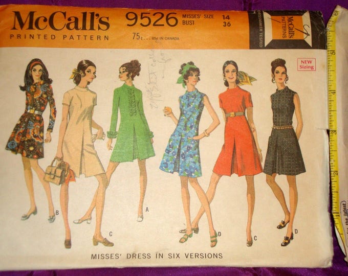 60s Mod A Line Dress Miss Size 18 Jewel Neck Sleeveless W Extend ...